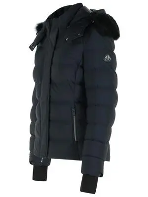 Moose Knuckles Hooded Logo Patch Jacket