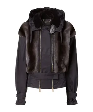 Fendi Mink And Gabardine Blouson - Black