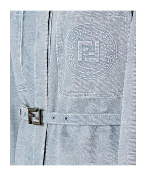Fendi Belted Waist Denim Jacket