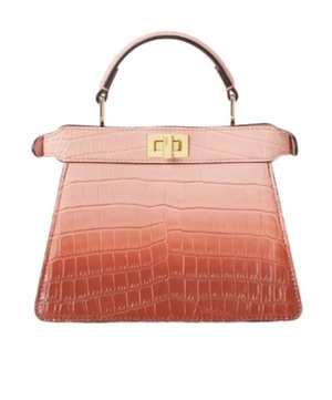 Fendi Pink Graduated-effect Crocodile Leather Bag