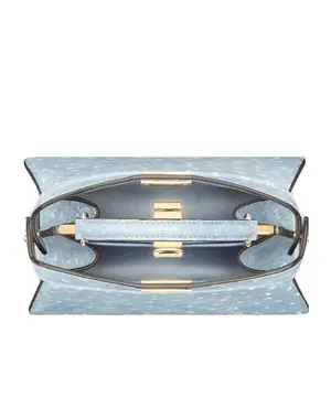 Fendi Denim-effect Ostrich Leather Bag