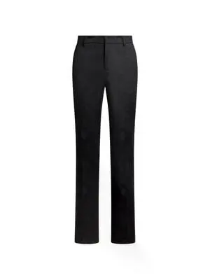 Etro Cotton-blend Jacquard Trousers With Damask-motif - Black