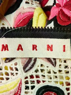 Marni Floral-embroidered Asymmetric Top