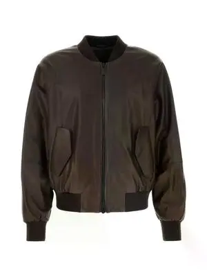 Giorgio Armani Leather Bomber Jacket