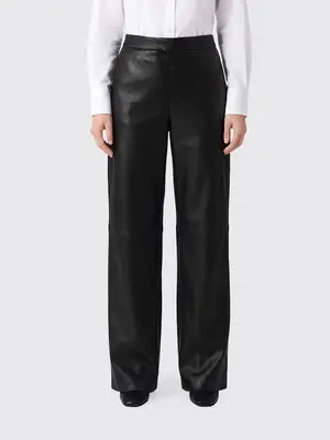 Max Mara Wide-leg Trousers In Smooth Synthetic Leather