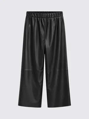 Max Mara Wide-leg Trousers In Smooth Synthetic Leather