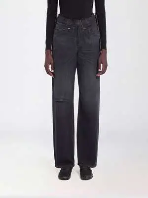 MAISON MARGIELA Distressed-effect Straight Denim Jeans With Logo - Blue