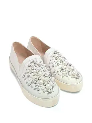 STUART WEITZMAN Decor Embellished Slip-on Sneakers