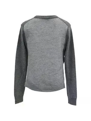 Celine Knitted Crew-neck Sweater - Grey