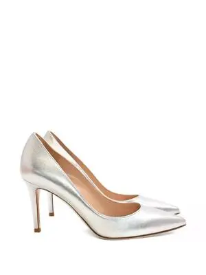 GIANVITO ROSSI Pointed Toe Pumps - Silver