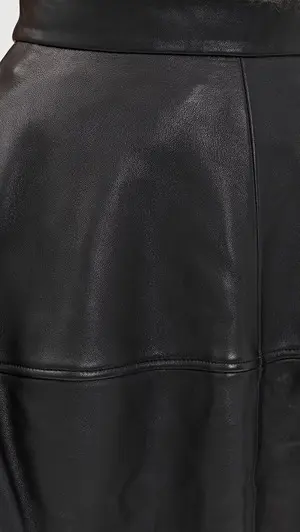 RÓHE Sculptural Lambskin Leather Skirt