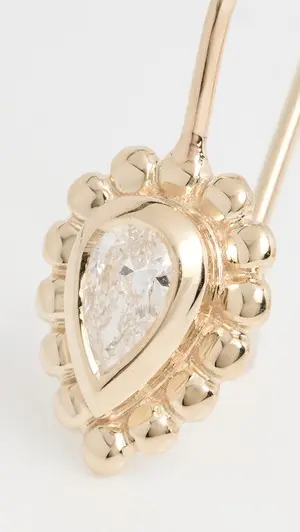 Zoe Chicco 14k Bezel Set Pear Diamond Drop Earrings