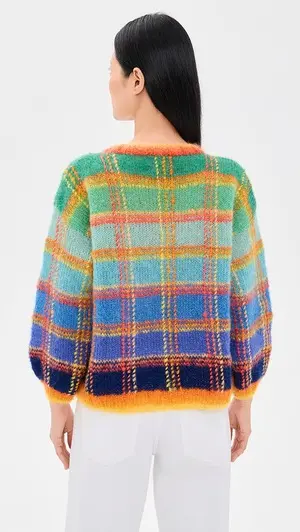 ROSE CARMINE Tartan Sweater