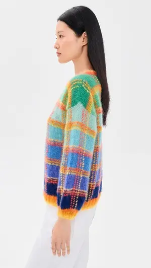 ROSE CARMINE Tartan Sweater