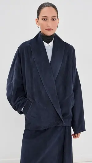 Co Suede Wrap Jacket
