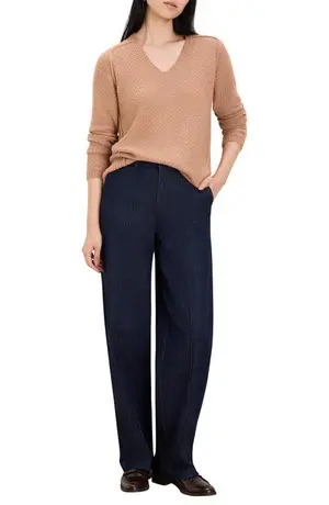NIC+ZOE Femme Tuck V-neck Sweater - Topaz