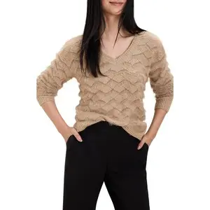 NIC+ZOE Deco Scallop Sweater - Topaz