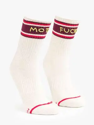 MOTHER Baby Steps Heather Oats Socks - White