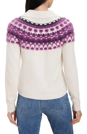 NIC+ZOE Fair Isle Polo Sweater