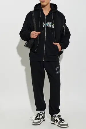 Off-White Hooded Zip-up Sweatshirt