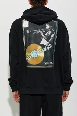 Off-White Hooded Zip-up Sweatshirt