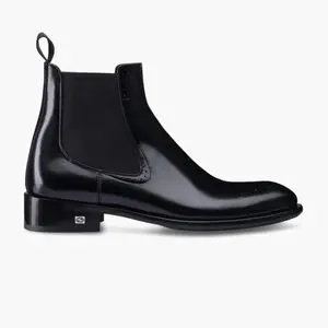 ARMOS Patent Leather Chelsea Boot - Black