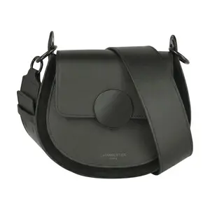 LE PARMENTIER Yucca Suede & Leather Shoulder Bag All - Black
