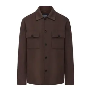GUARDS LONDON Oliver Blind-seam Overshirt Chocolate - Brown