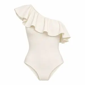 RIVE & RITUEL Aelia Ivory One Shoulder Bodysuit - White