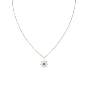 Zoë & Morgan Nora Necklace Sterling Chrome Diopside - Silver