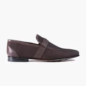 ARMOS Men’s Linen Penny Loafer - Brown
