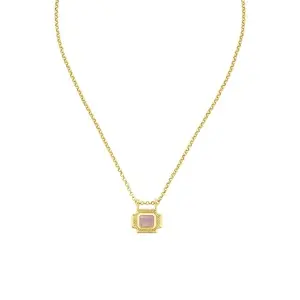 Zoë & Morgan Ayla Necklace Vermeil, Lavender Quartz - Gold
