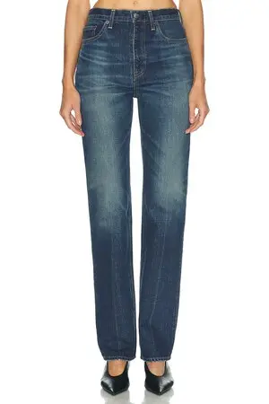 TOTEME Classic Slim Denim Straight Leg In Blue - Faded Blue