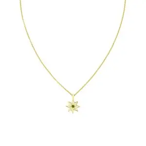 Zoë & Morgan Nora Necklace - Gold Vermeil, Chrome Diopside Gold/green