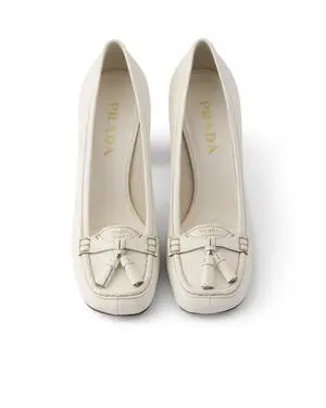 Prada Leather Heeled Loafers
