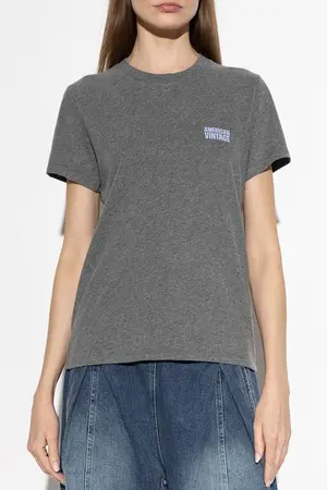 American Vintage Cotton T-shirt With Printed Logo