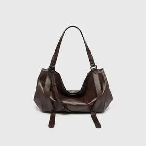 DIESEL® D-one- Medium Top-handle Bag In Leather - Brown