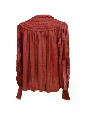 Ulla Johnson Mila Ruffled Blouse - Red