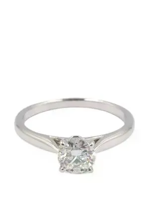 Cartier 2010s 1895 Solitaire Diamond Ring - Silver