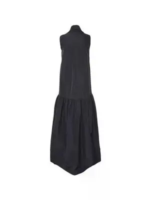 Plan C Scarf-detail Drop-waist Dress