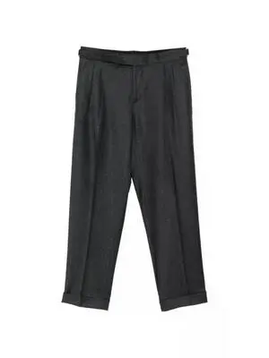 BRIGLIA 1949 Pleated-detail Turn-up Trousers - Grey