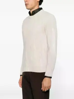 GRAN SASSO Ribbed-knit Raglan-sleeve Sweater