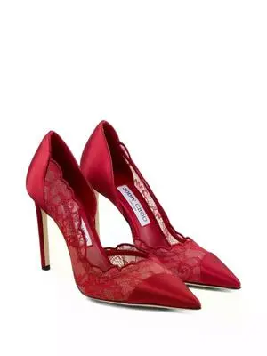JIMMY CHOO Brigitte Lace-panel Pumps