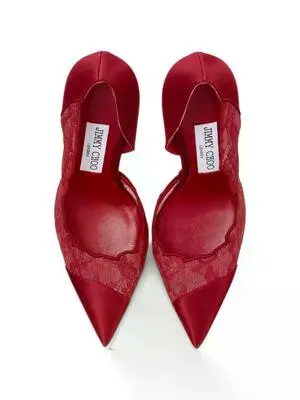 JIMMY CHOO Brigitte Lace-panel Pumps