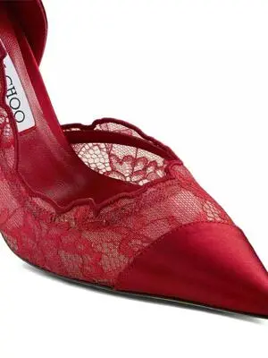 JIMMY CHOO Brigitte Lace-panel Pumps