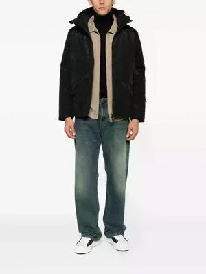 OUTHERE Hooded Crinkled-effect Jacket - Black