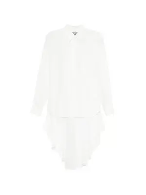 Comme Des Garçons Frilled-hem Shirt - White