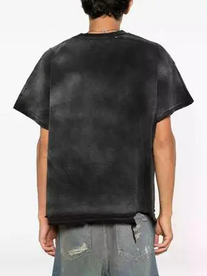 SEKRIT Graphic-print Distressed T-shirt