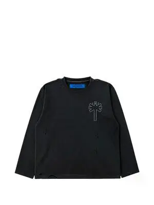 LOSTSHDWS Gambling Distressed Graphic-print T-shirt - Black