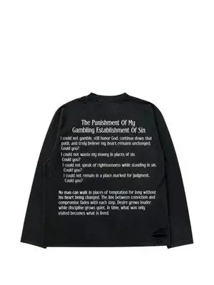 LOSTSHDWS Gambling Distressed Graphic-print T-shirt